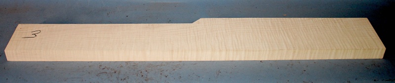 Curly maple guitar neck blank type F medium figure number 3 ...